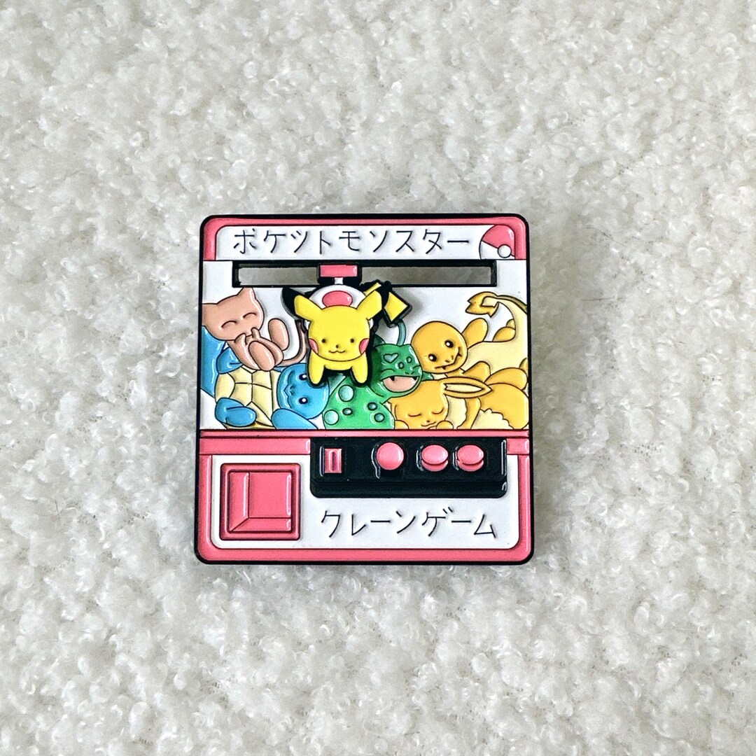 Movable Pokemon Pikachu Claw Machine Themed Japanese Anime Enamel Metal ...