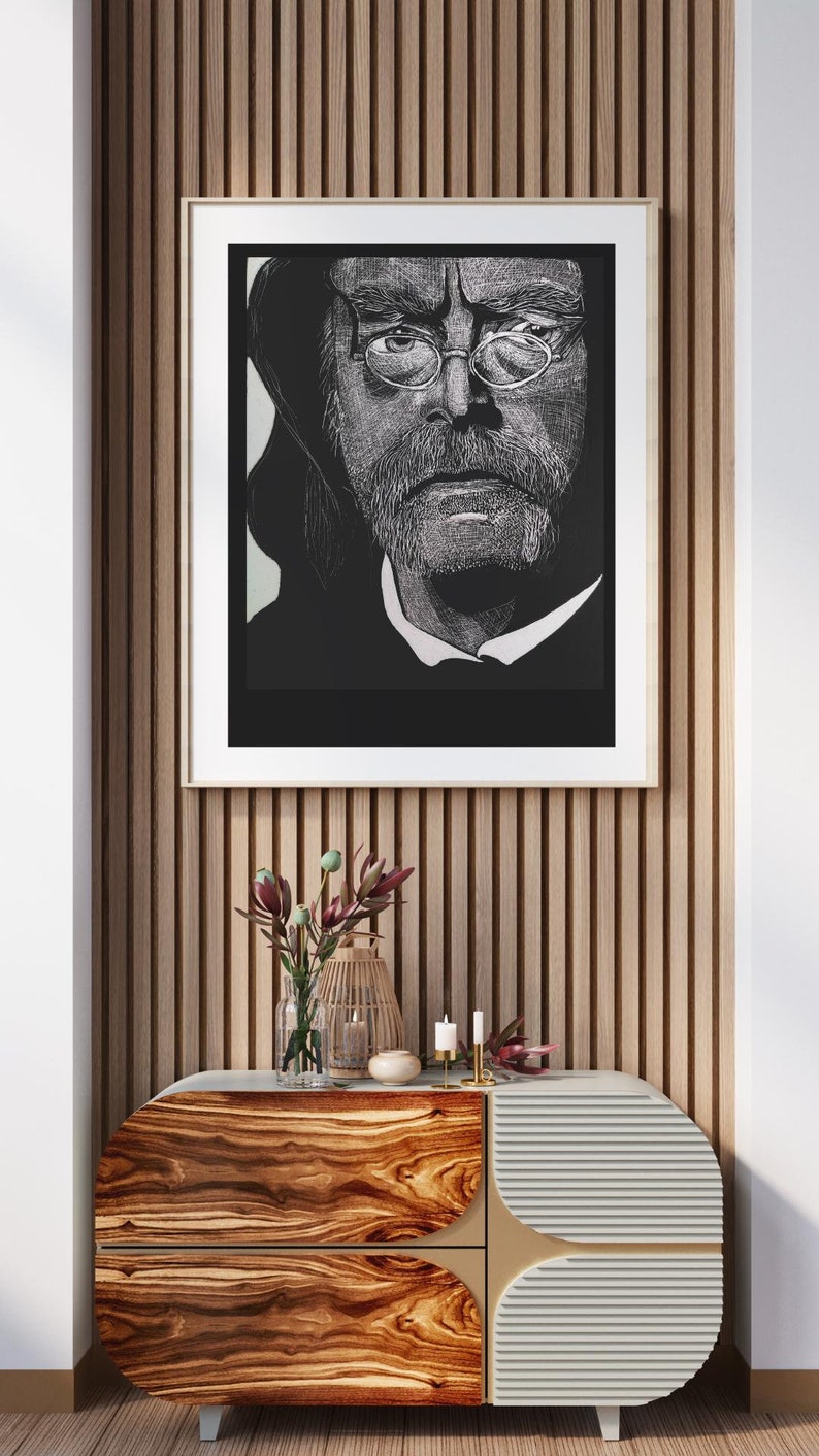 Deadwood: Rustic TV Show Art, Brad Dourif as Doc - Etsy
