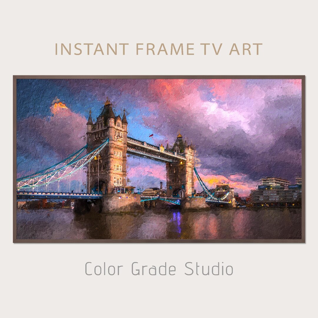 TV Frame Art, London Tower Bridge Digital Download, Samsung TV Frame ...