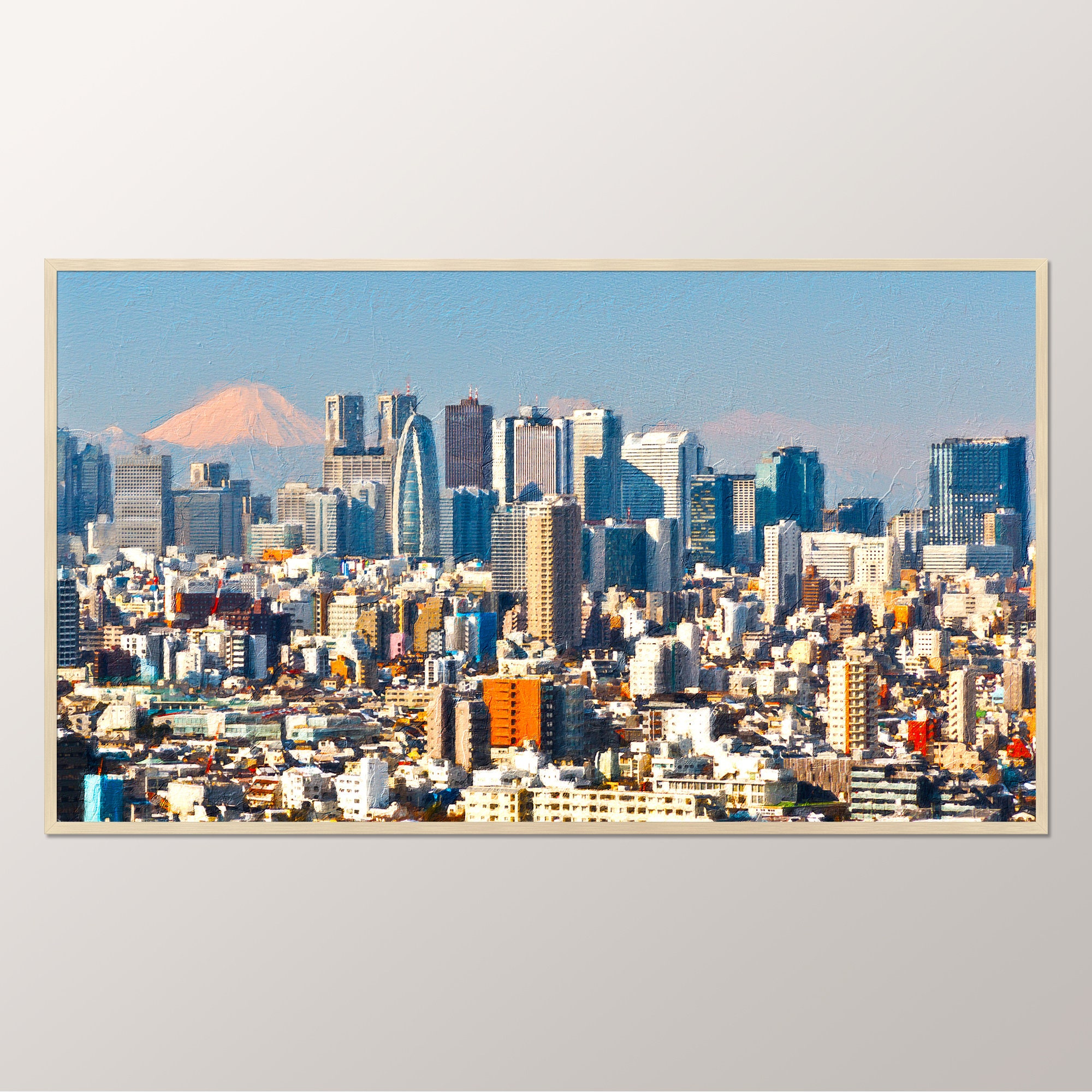 Tokio TV Frame, Samsung TV Art Frame, Digital Download, Tokio Skyline ...