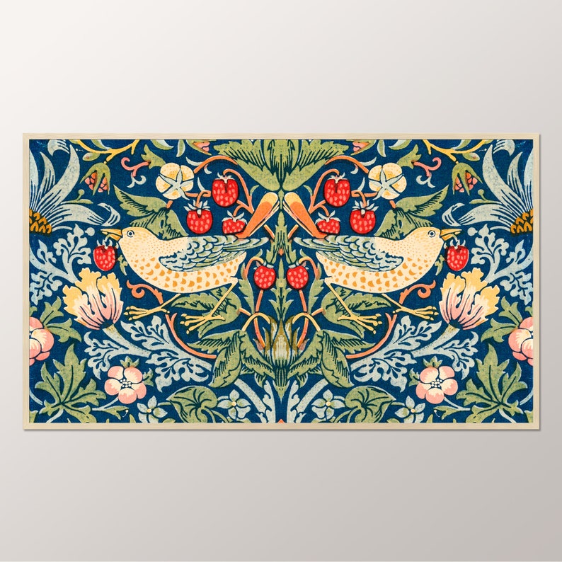 Samsung Frame TV Vintage, William Morris Pattern Frame TV Art, Floral ...