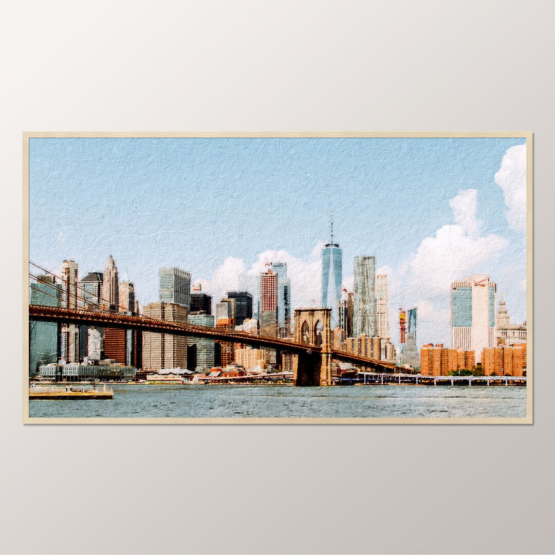 New York Frame TV Art, Retouched Photo New York, Digital Download Frame ...