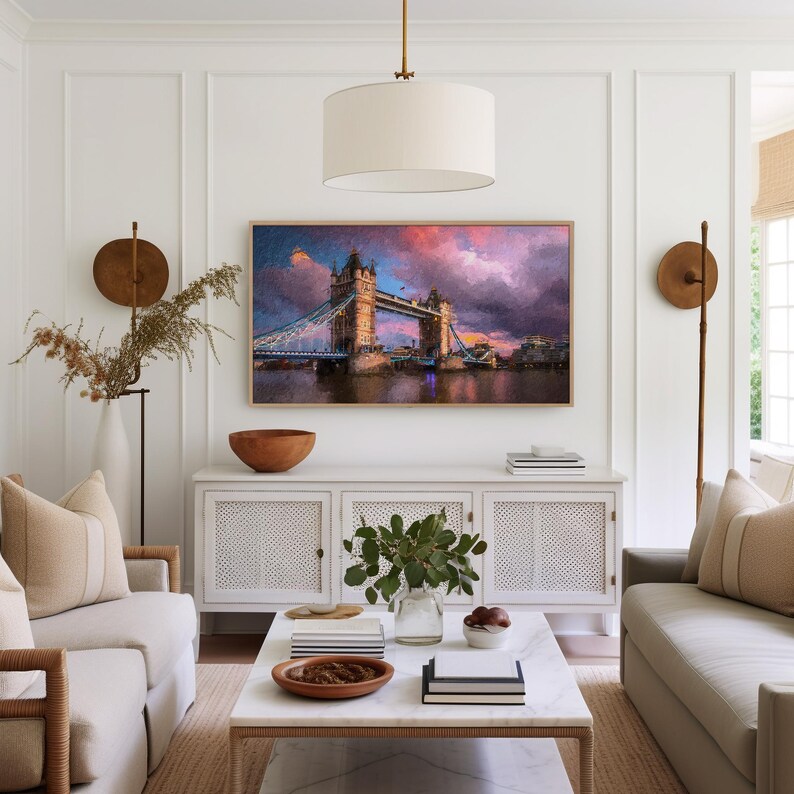 TV Frame Art, London Tower Bridge Digital Download, Samsung TV Frame ...