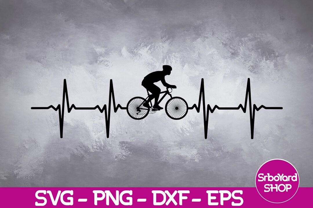 Bicycle Pulse Heartbeat Svg, Bicycle Pulse Ekg, Pulse Bicycle Svg ...