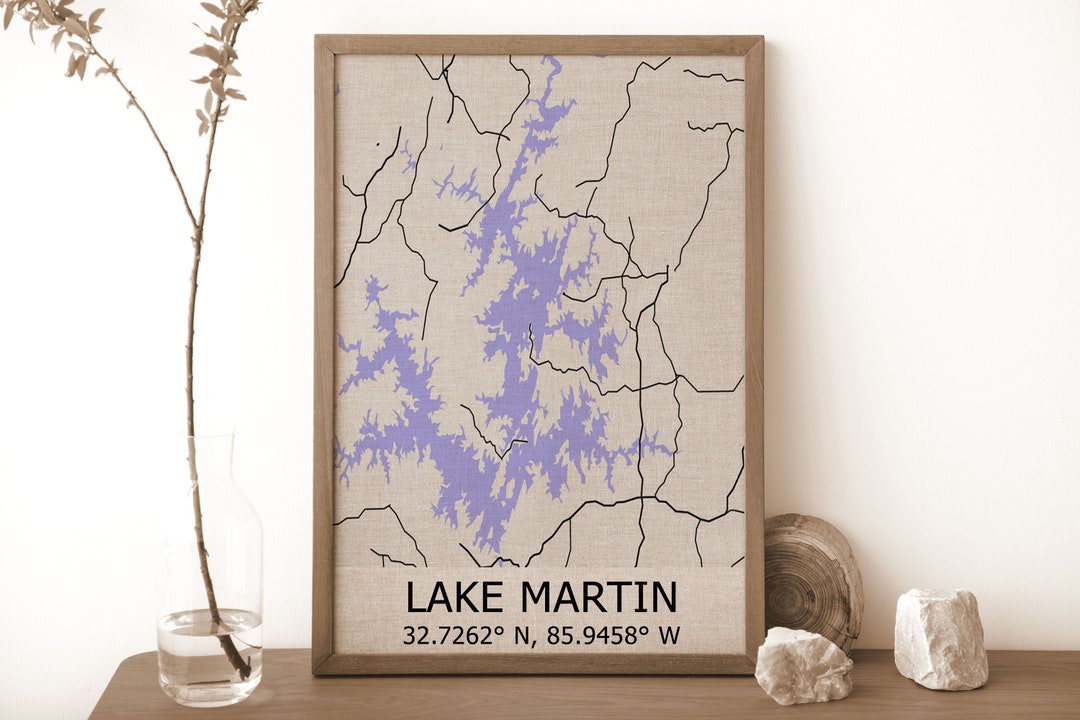 Custom Lake Map Print Lake House Art Digital Download Lake - Etsy