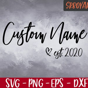 Custom Name Est Svg Grandma Est Custom Year Svg New Grandma | Etsy