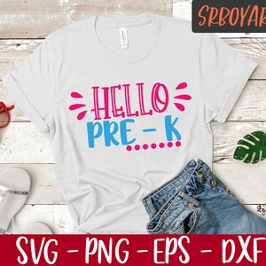 Hello Pre K Svg Back to School Svg Kindergarten Svg School - Etsy