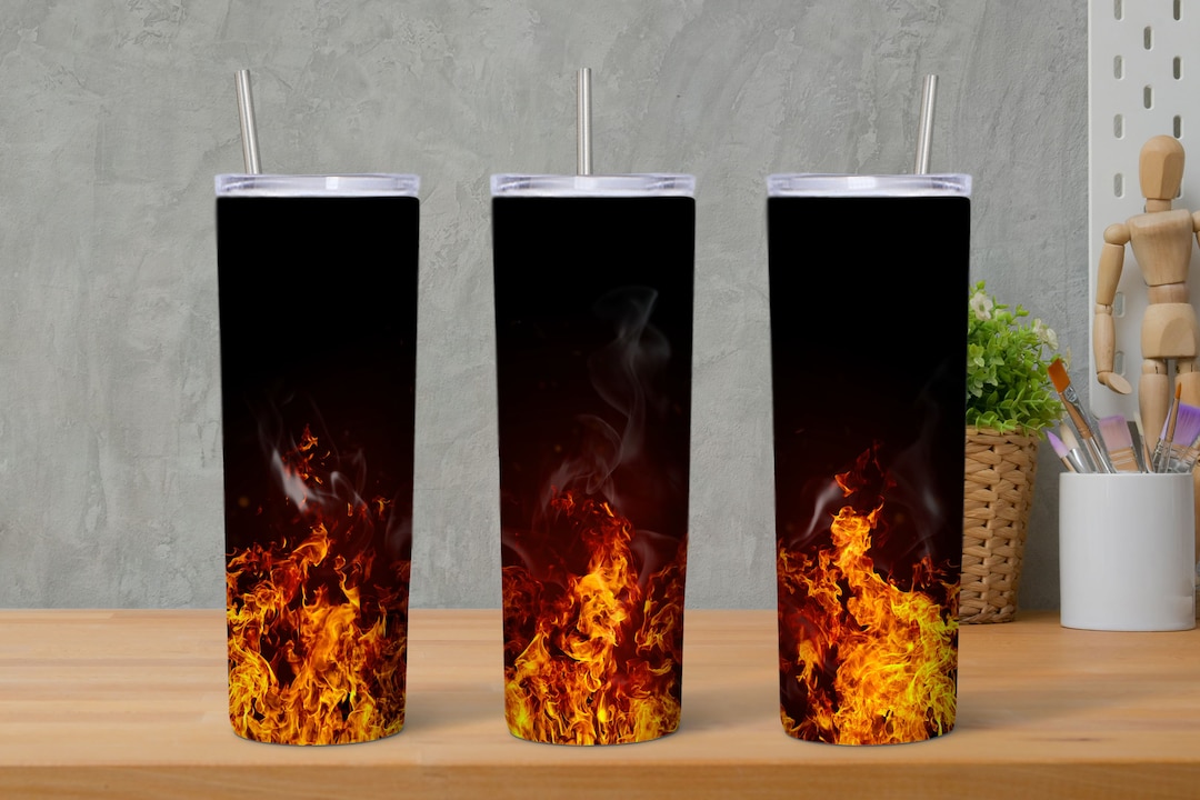 Fire Flame Tumbler, 20oz Skinny Tumbler, 20 Oz Tumbler Png, Tumbler ...
