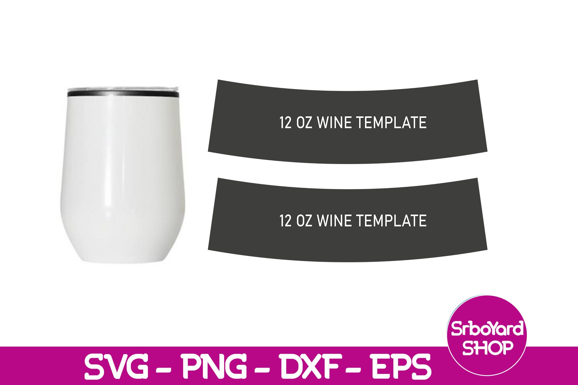 12oz Wine Tumbler Template Svg 12oz Wine Tumbler Full Wrap Etsy Canada