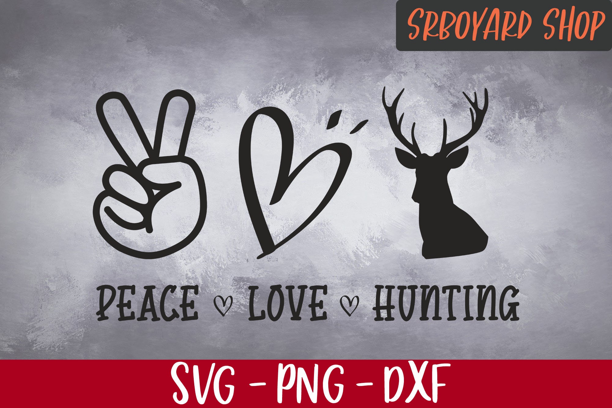 Deer Head Heart Symbols