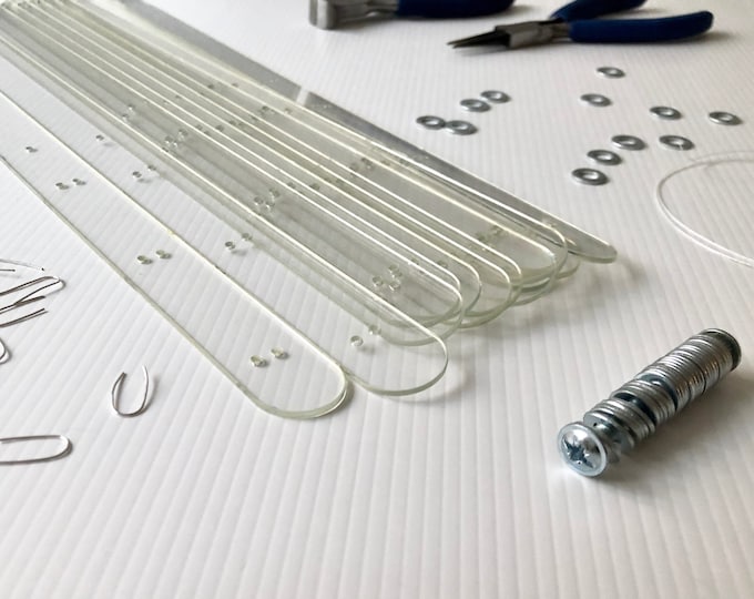 Burlesque Feather Fan Staves Plastic DIY Making Supply With Hardware ...