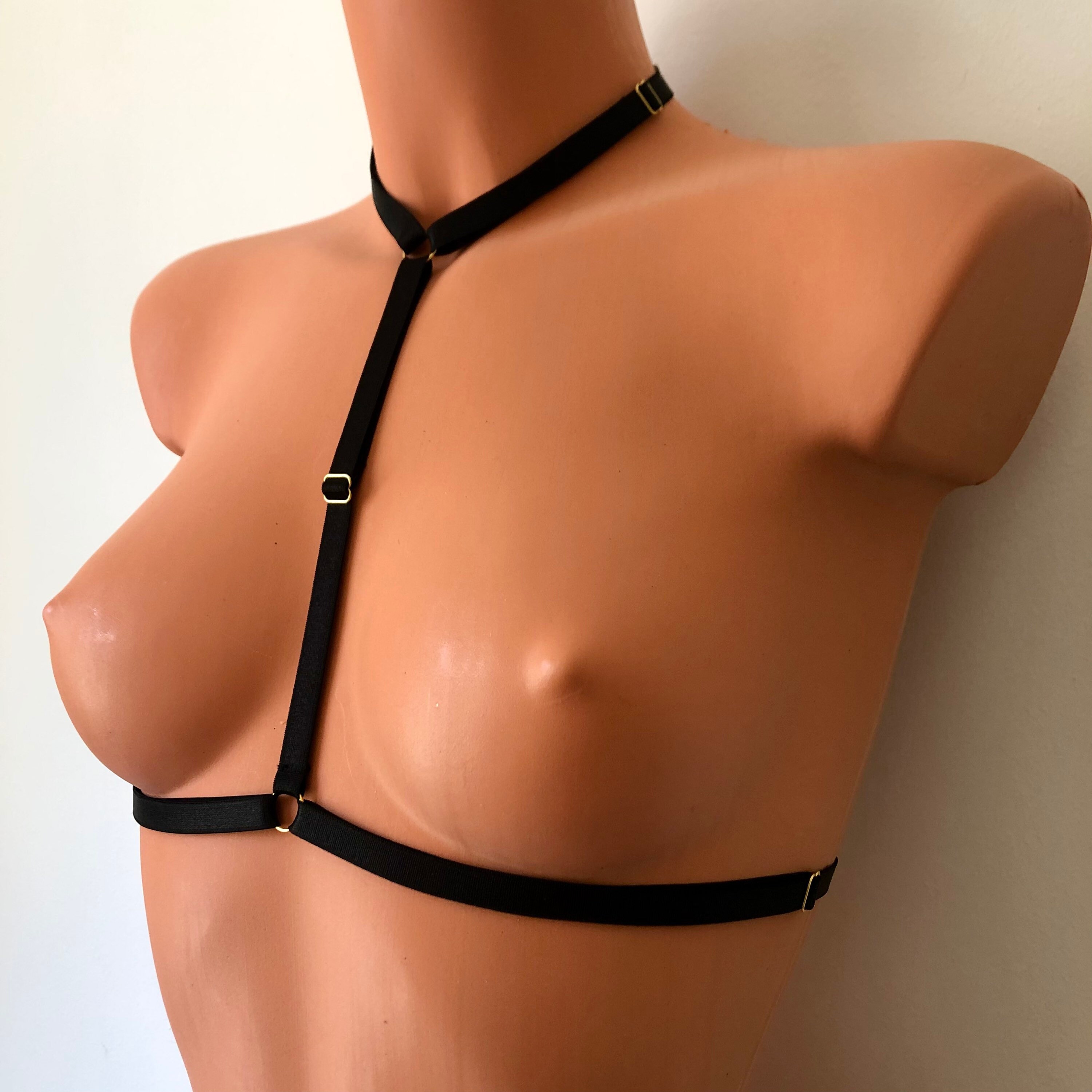 Elastic Chest Harness | Choker Style to Underbust Body Straps ...