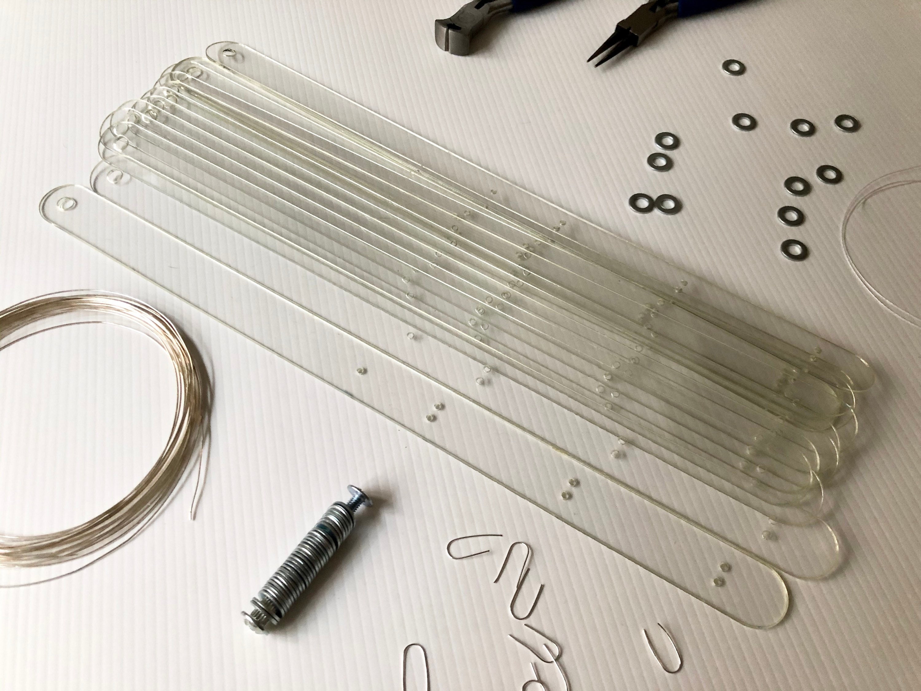 Burlesque Feather Fan Staves Plastic DIY Making Supply With Hardware ...