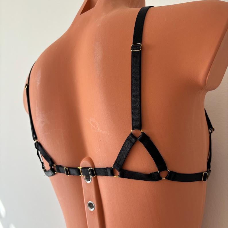 Elastic Double Triangle Cage Bra | Adjustable Elastic Chest Harness - Etsy