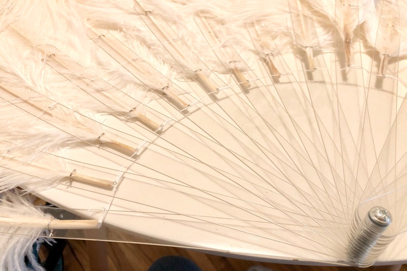Burlesque Feather Fan Staves Plastic DIY Making Supply With Hardware ...