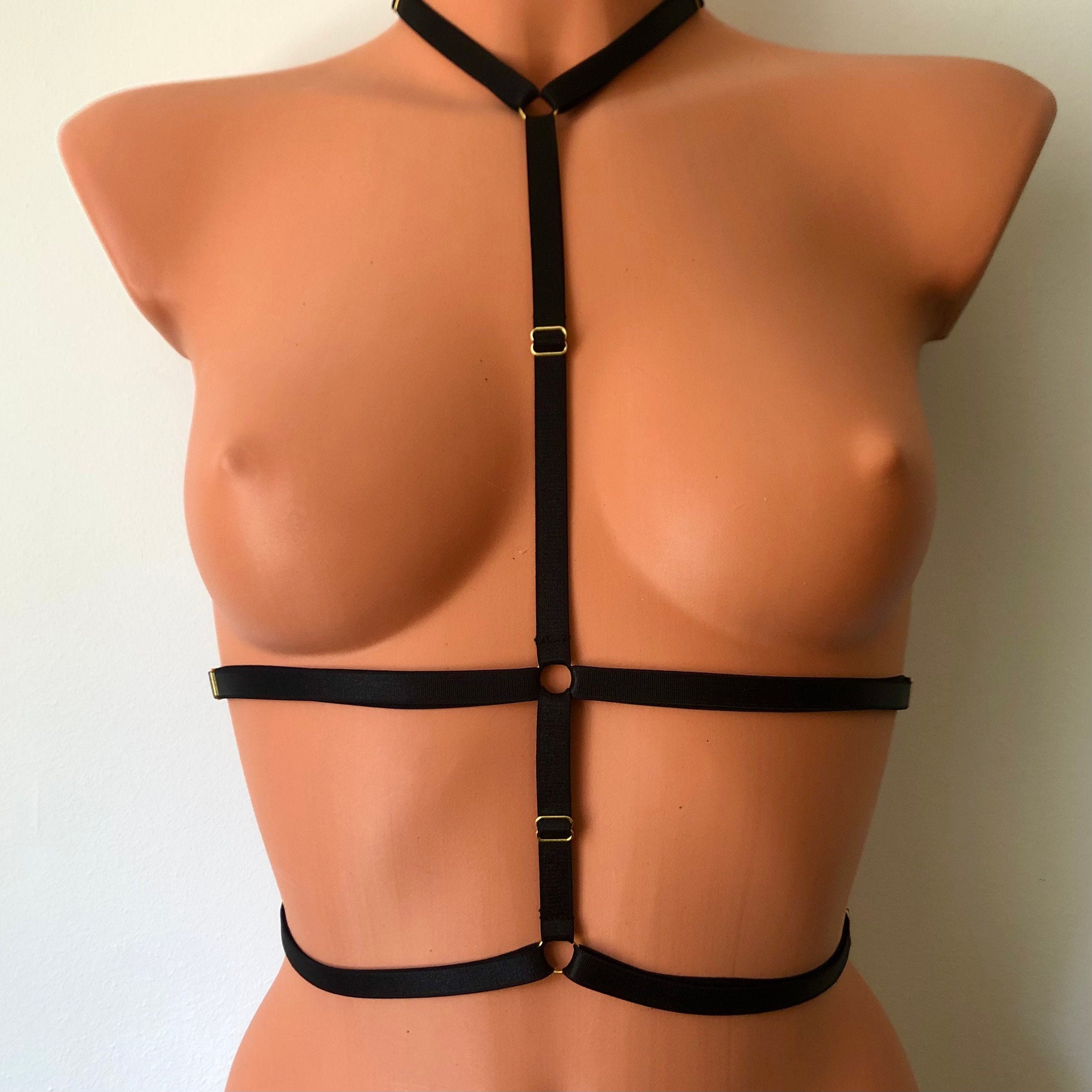 Elastic Chest Harness | Choker Style to Underbust to Waistline Body ...