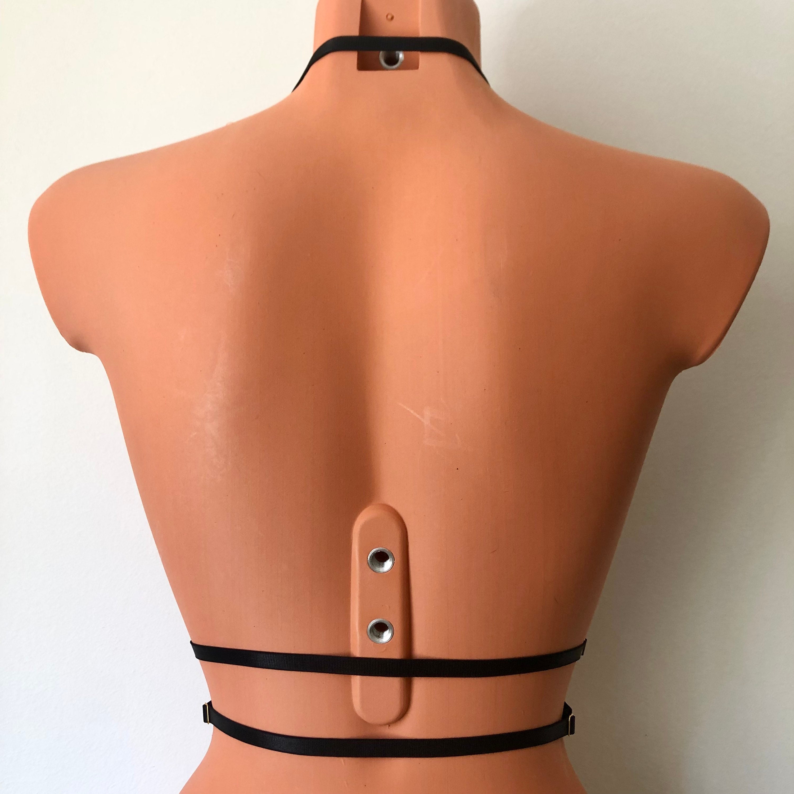 Double Elastic Chest Harness | Choker Style to Waistline Body Straps ...