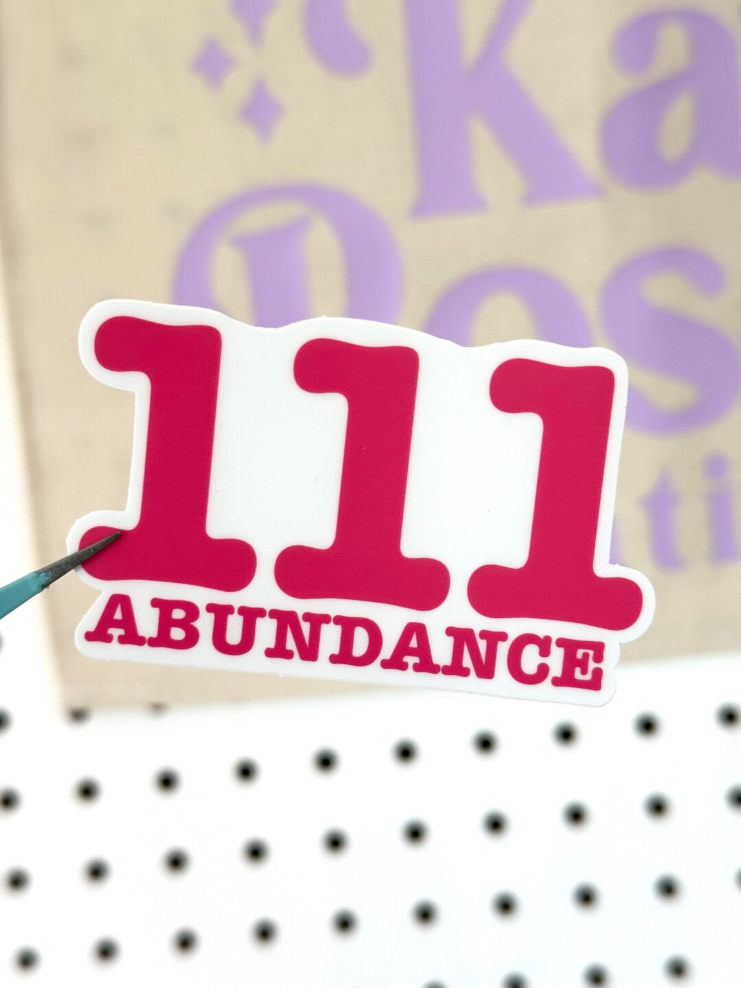 111 Abundance Angel Number Sticker | Manifestation Sticker | Waterproof ...