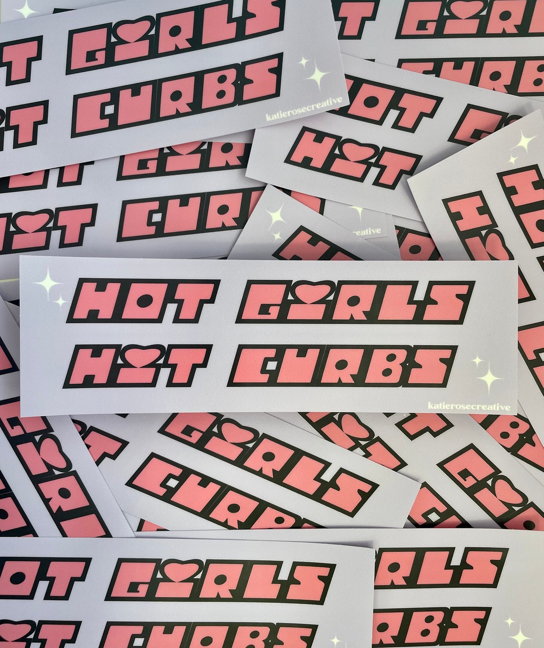 Hot Girls Hit Curbs Bumper Sticker | Funny Bumper Sticker | Gen Z Tik ...