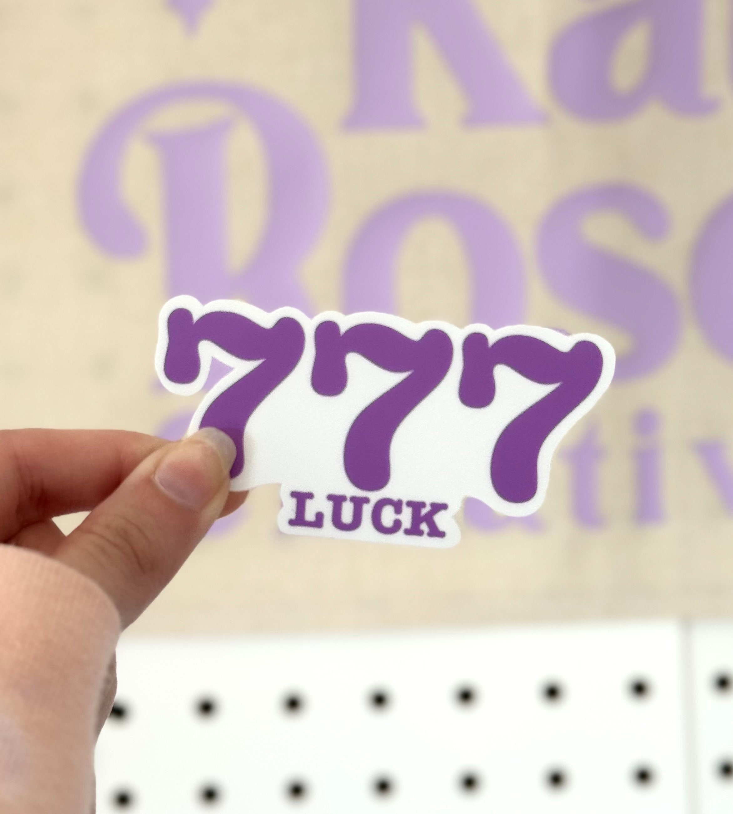 777 Luck Angel Number Sticker Manifestation Sticker Waterproof Vinyl ...