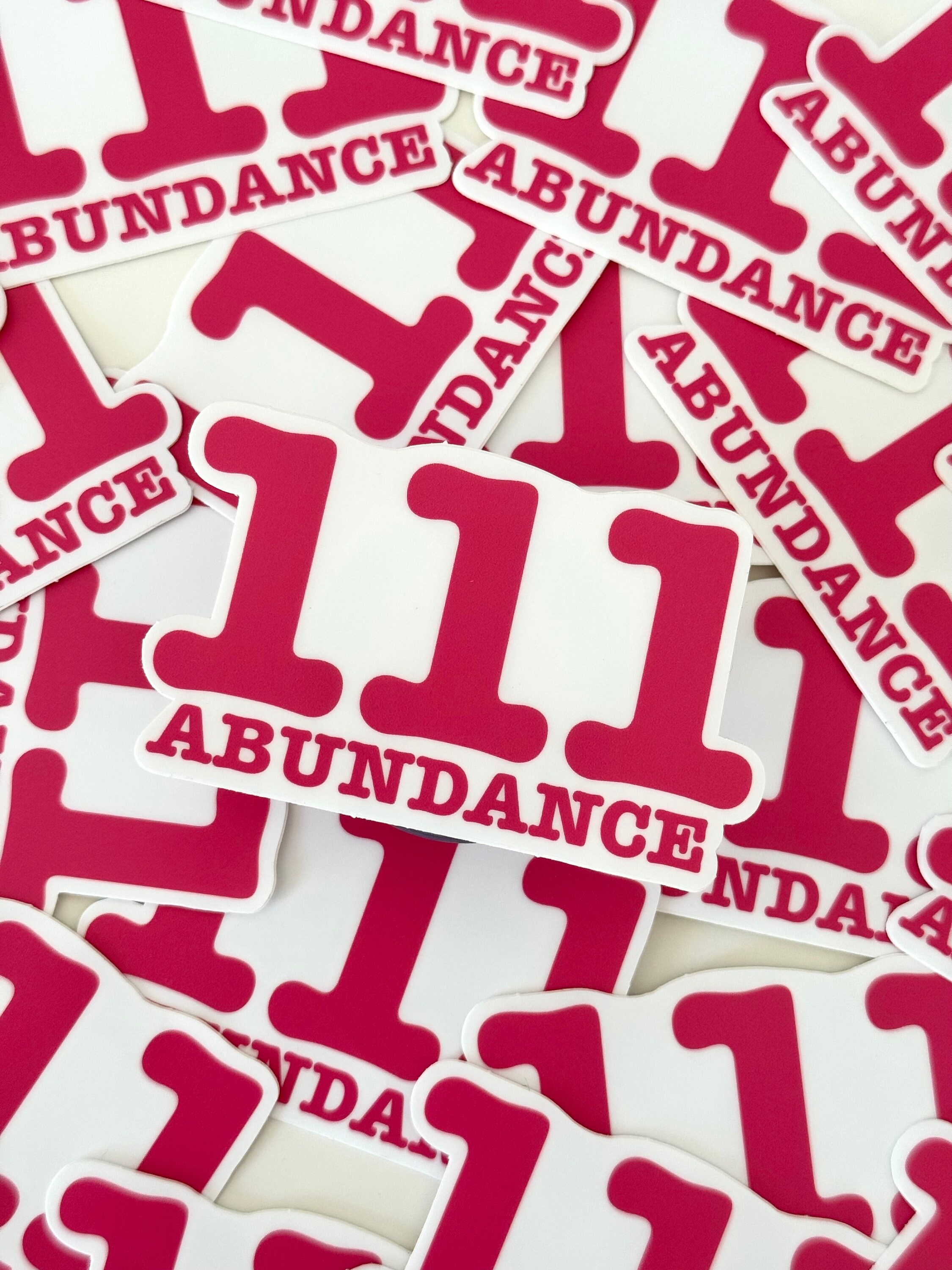 111 Abundance Angel Number Sticker | Manifestation Sticker | Waterproof ...