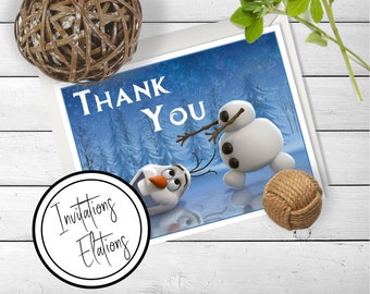 Olaf Thank You Card - Etsy UK