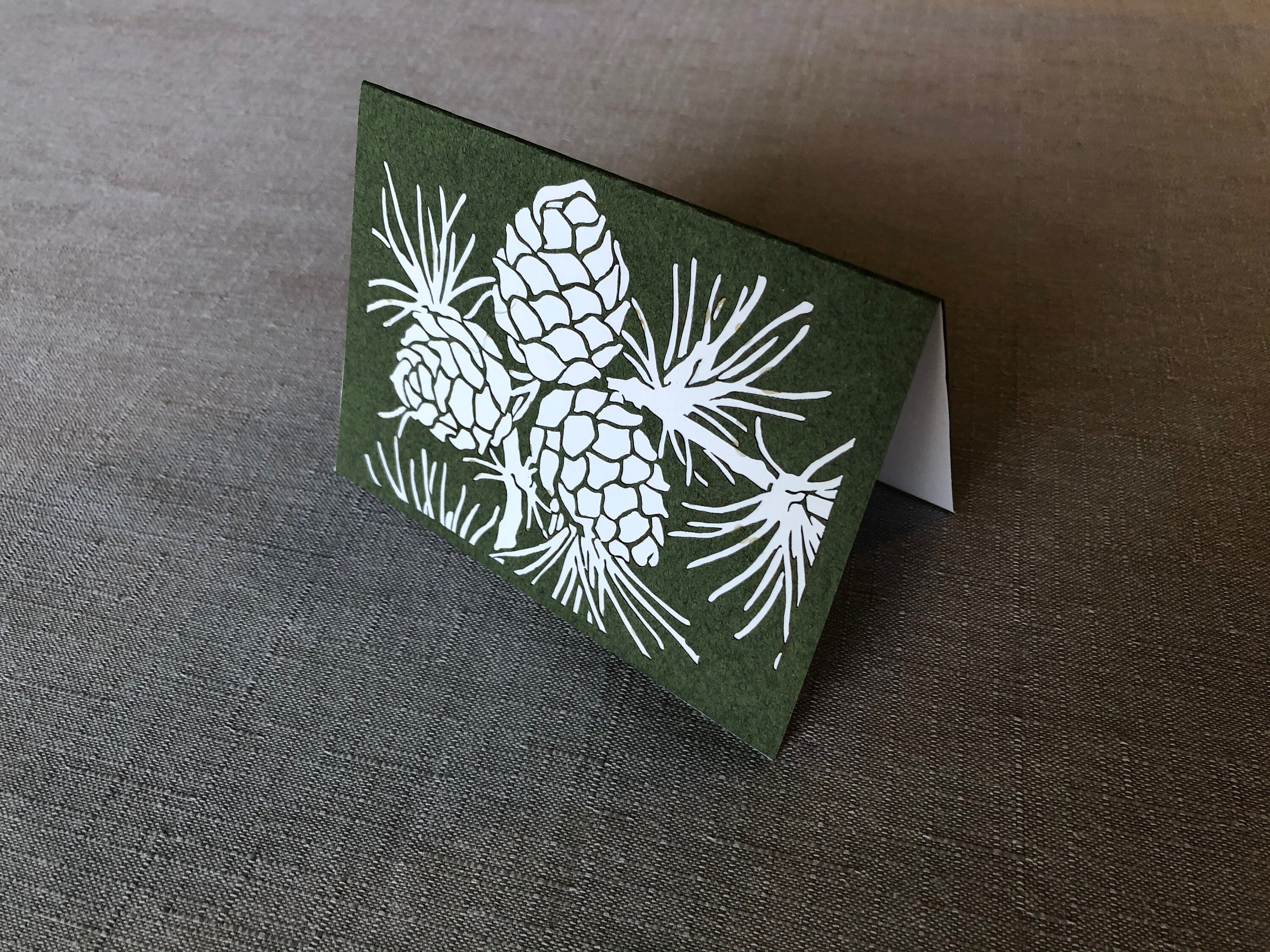 Pine Cone Christmas Cards - Etsy