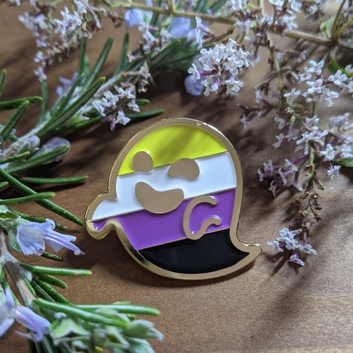 Non-binary Enby Pride Feather Enamel Pin LGBT - Etsy