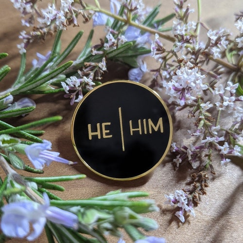 He/him Pronoun Pins - Etsy