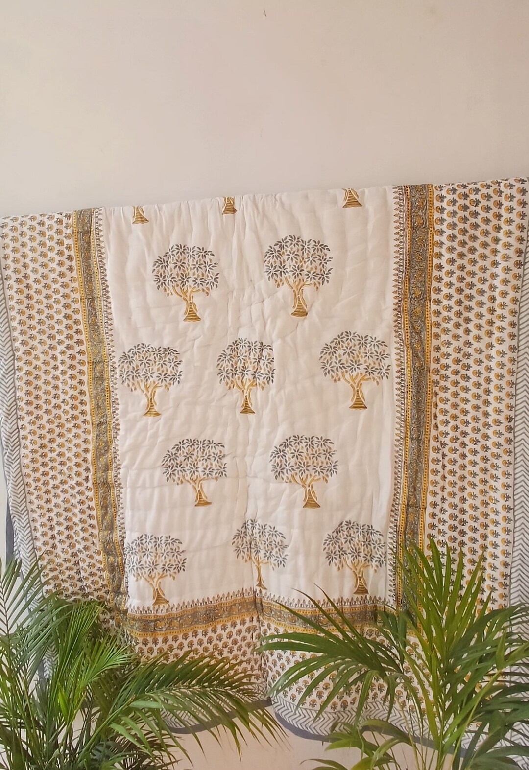 Traditional Handmade Cotton Razai ,hand Block Print Razai Blanket ...