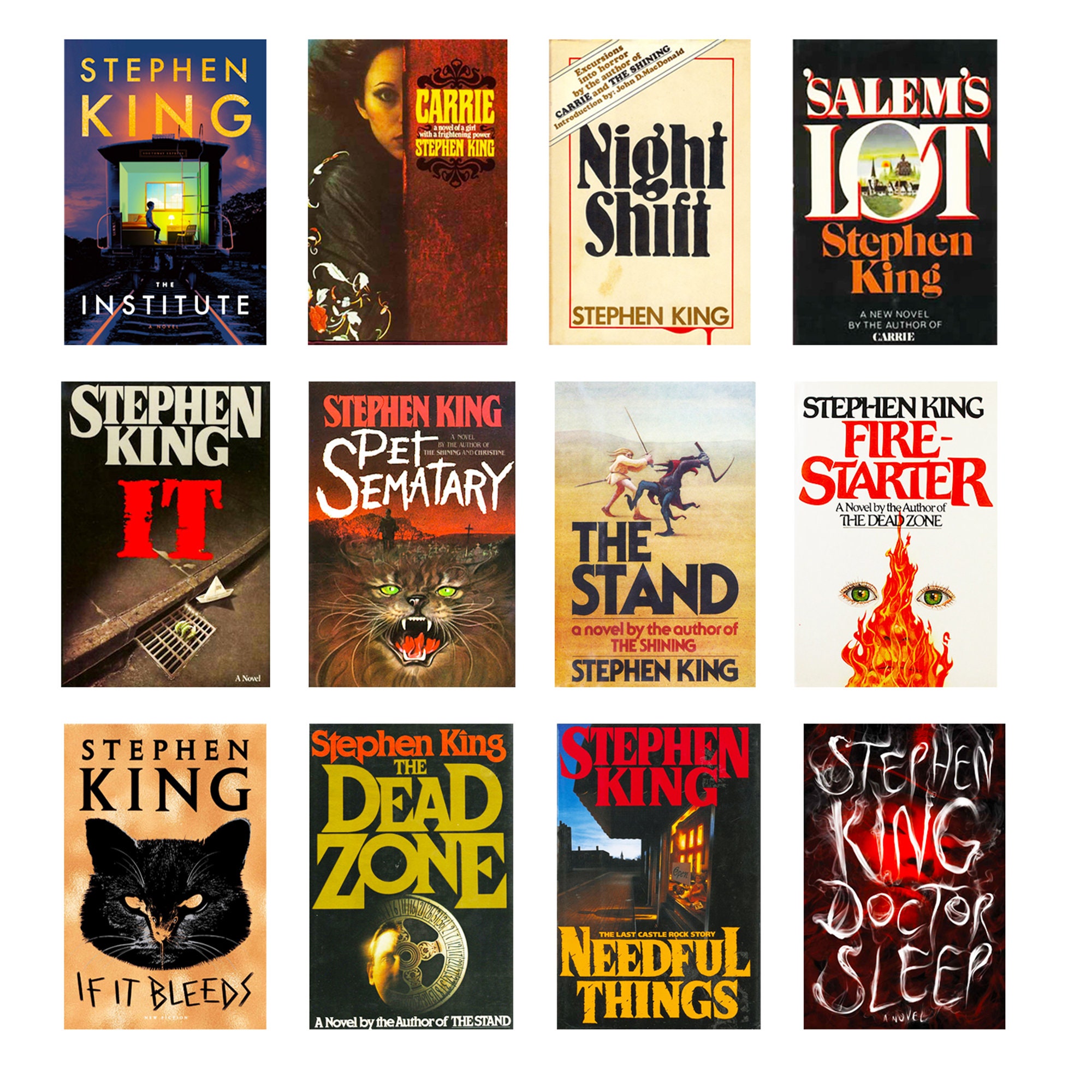 Stephen King Book Covers Sticker Set Pack 1 | Etsy