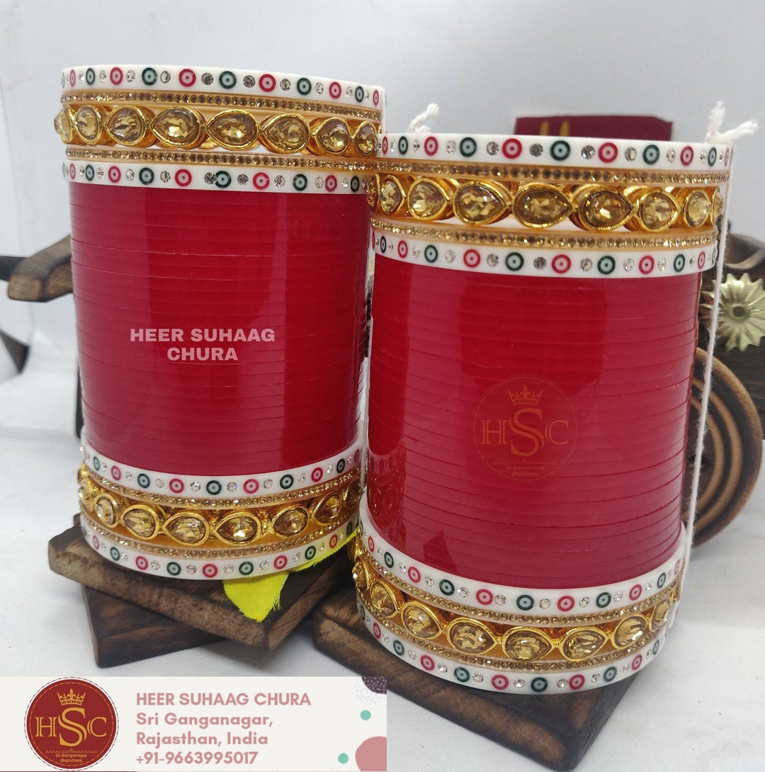 Dotted Kundan Punjabi Chooda Beautiful Chura Wedding - Etsy