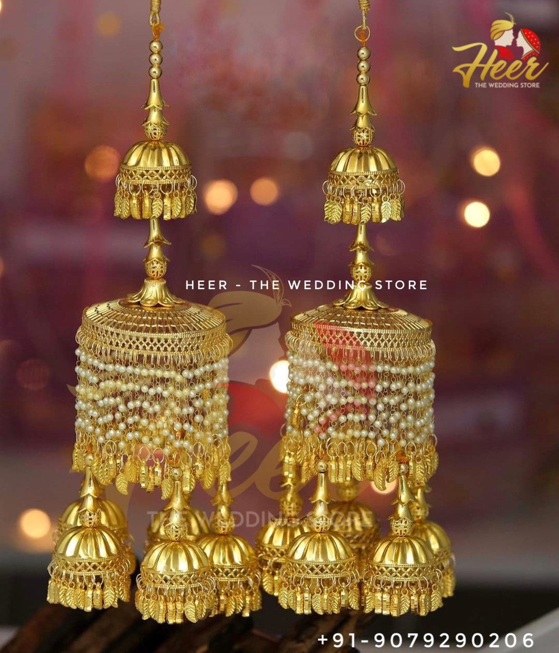 Golden Punjabi Wedding Kaleera Indian Kalira Essentials - Etsy