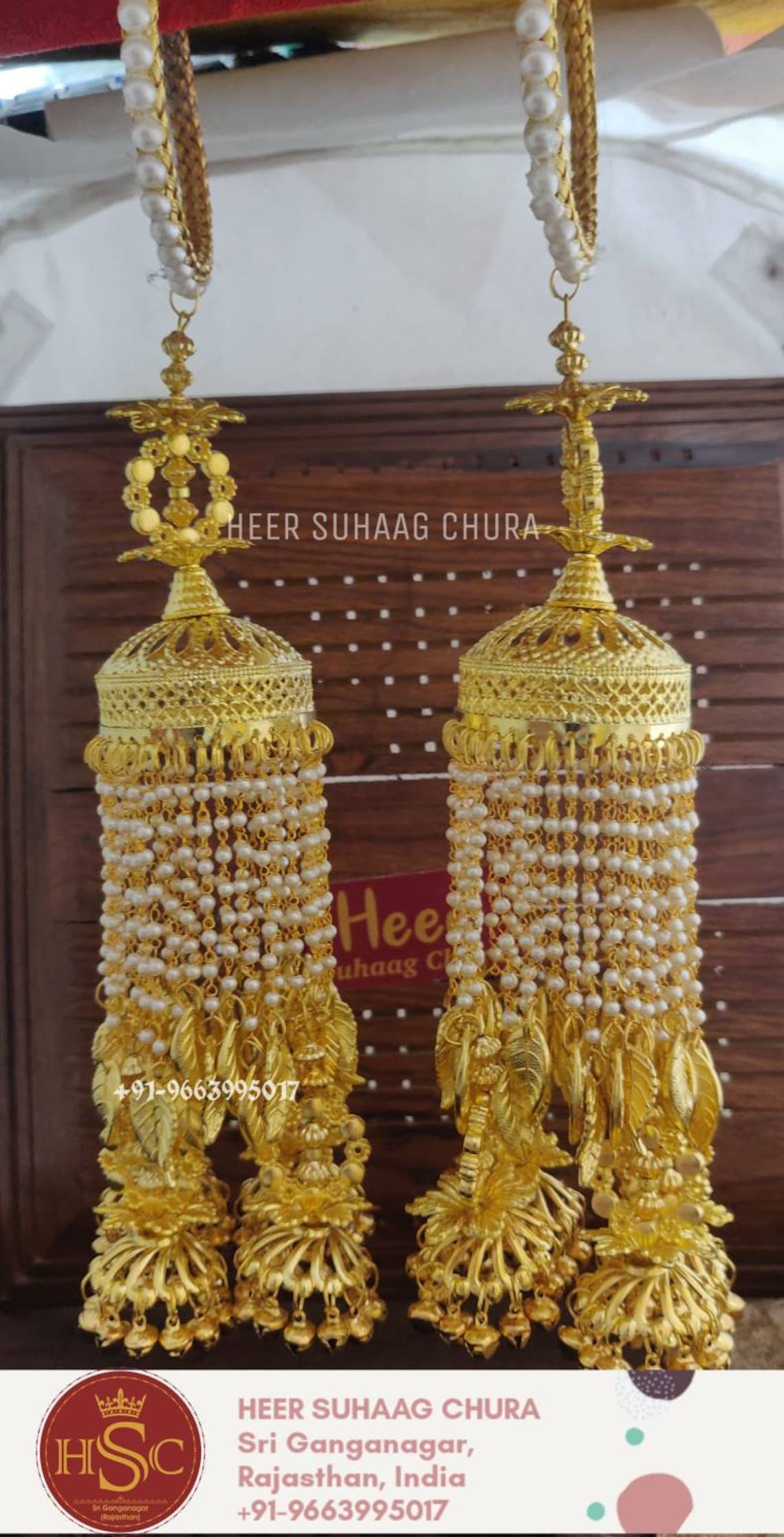 Golden Bridal Moti Chain Inspired Dulhan Kaleera Women Wedding - Etsy