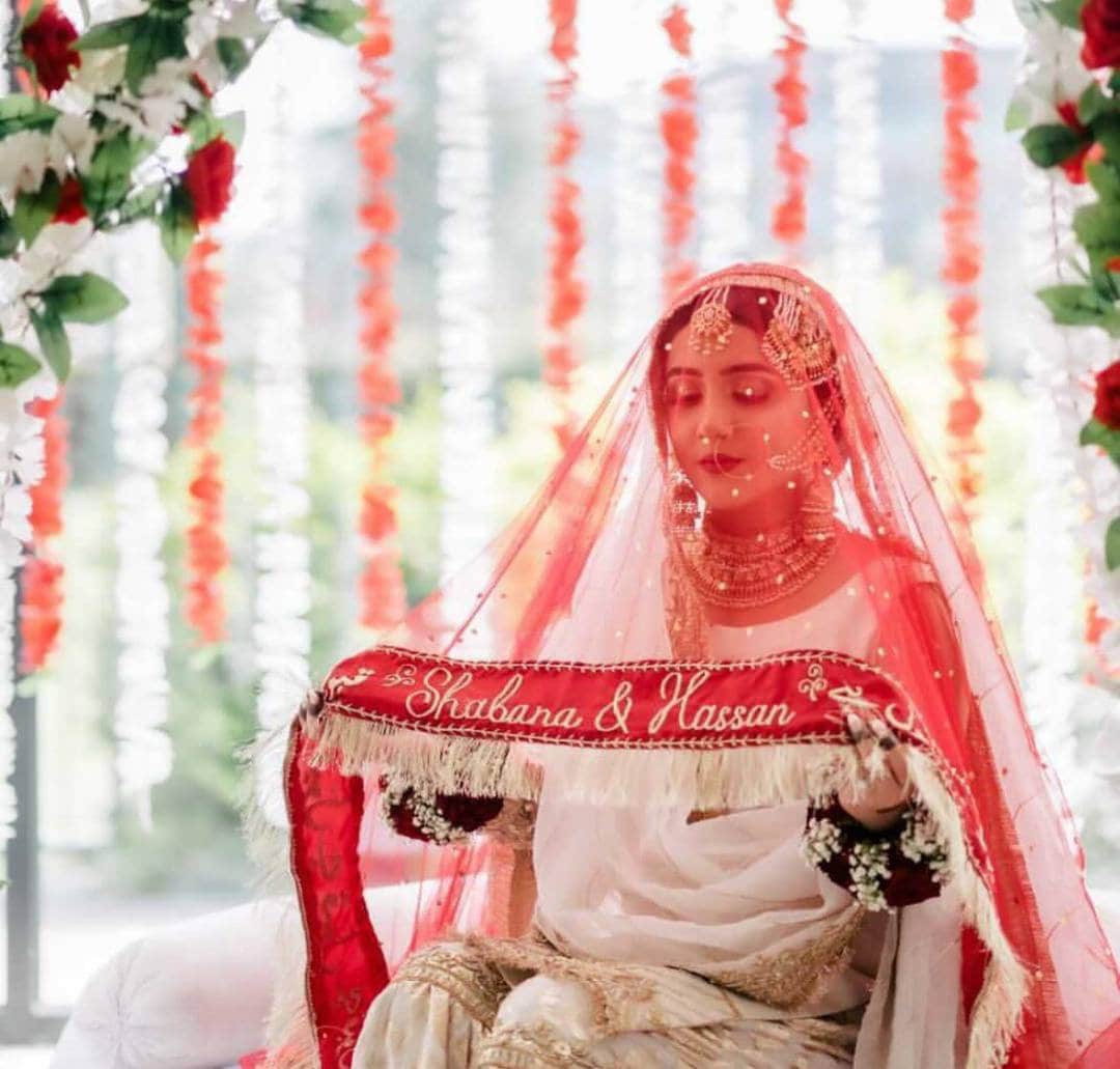Personalised Pakistani Nikkah Veil, Dreamy Pakistani Vogue Nikkah ...