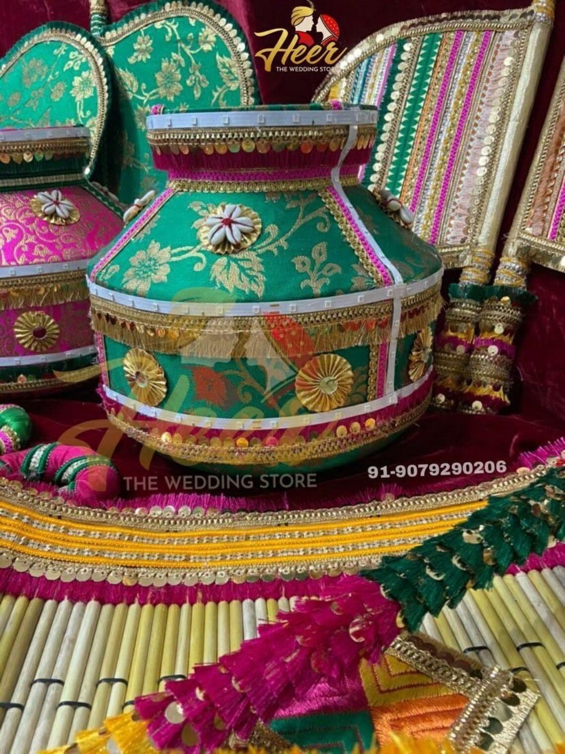 Banarsi Rich Silk Jaggo With Danda Binnu Chajj With Sticks - Etsy