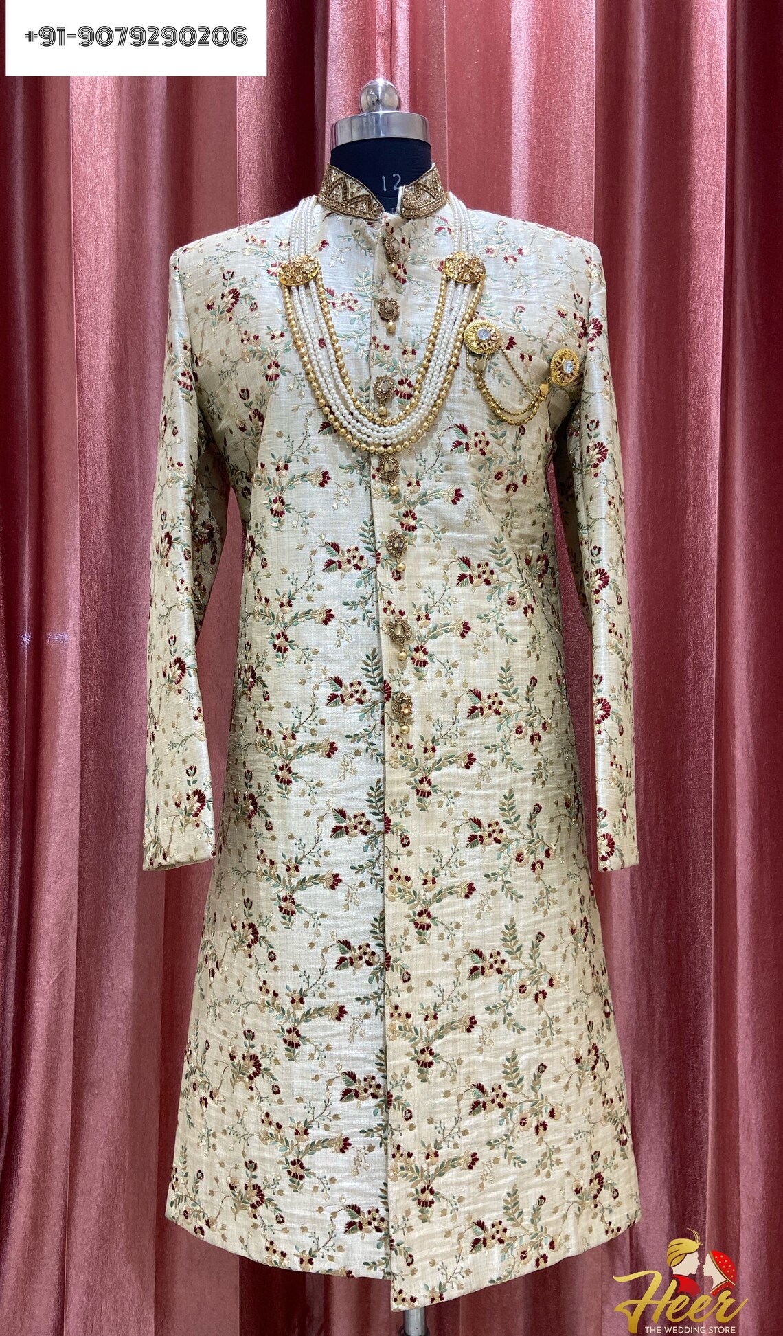 Handwork Embriodery Indian Wedding Sherwani Punjabi Dress - Etsy