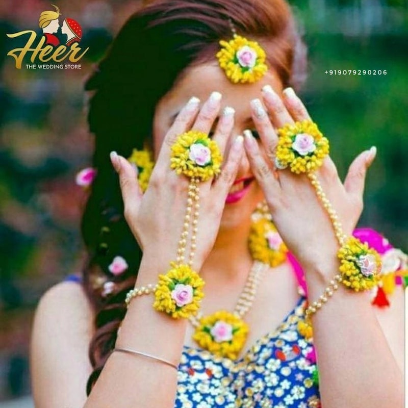 Flower Jewelry Haldi - Etsy