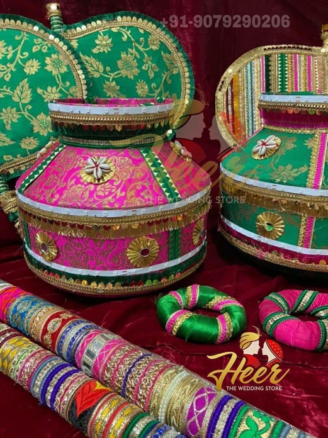 Banarsi Rich Silk Jaggo With Danda, Binnu, Chajj With Sticks, Punjabi ...