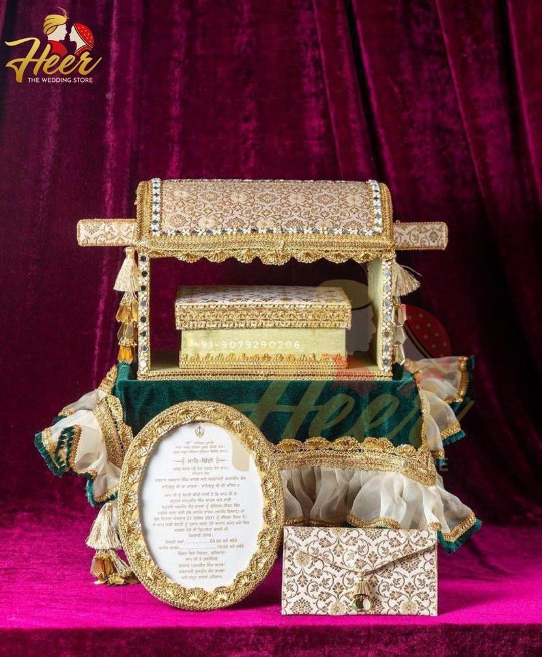 Buy Dholi Sahi Chithi Mithai Box Shagun Envelope Wedding Online in ...