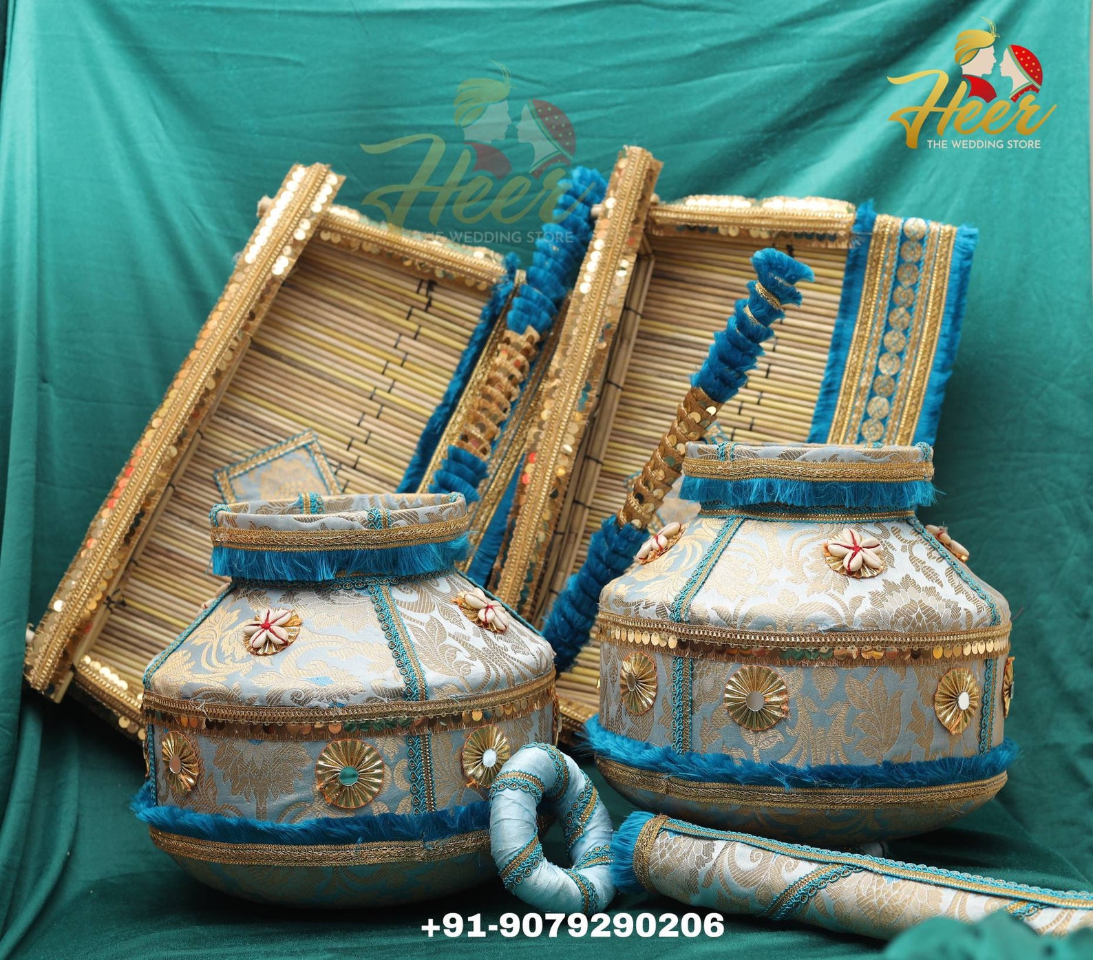 Rich Banarsi Blue Punjabi Jaggo Set Indian Wedding - Etsy