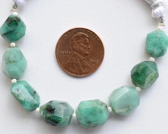 8 Inches AQUAMARINE FACETED Tumble Shape Tubes Natural Gemstone ...