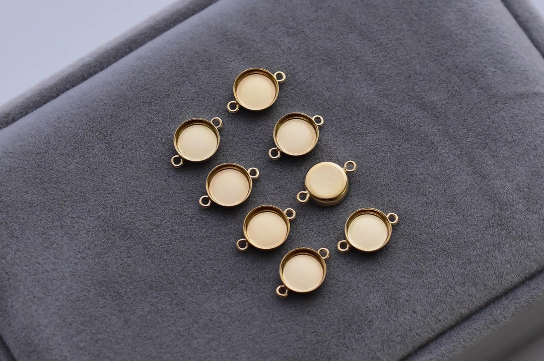 14k Gold Filled Bezel Cup Connector | Gold Filled Supplies for Jewelry ...