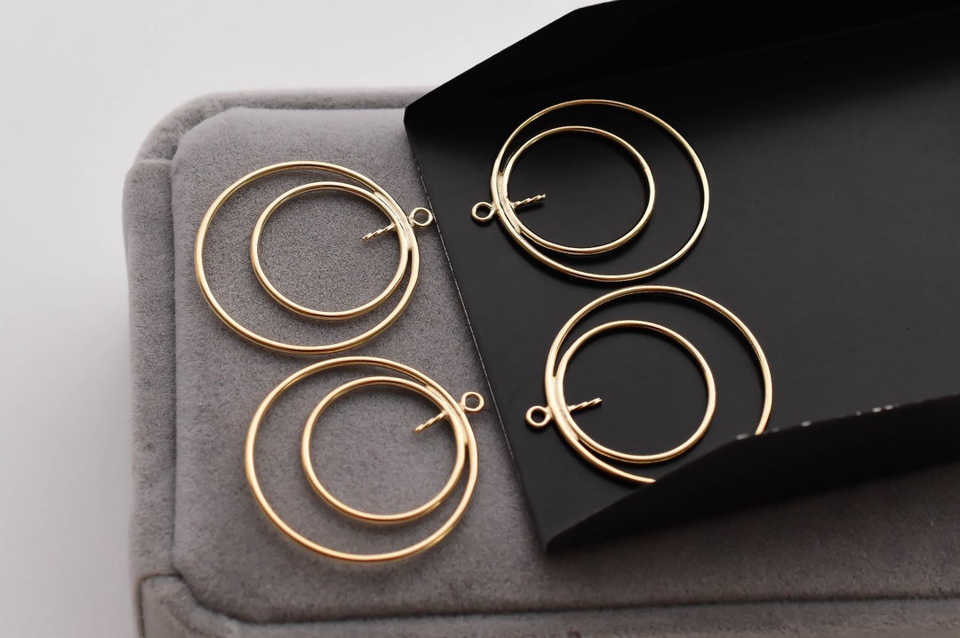 14k Gold Filled Round Drop With Peg Bail , 14kgf Circular Drop With Pin ...