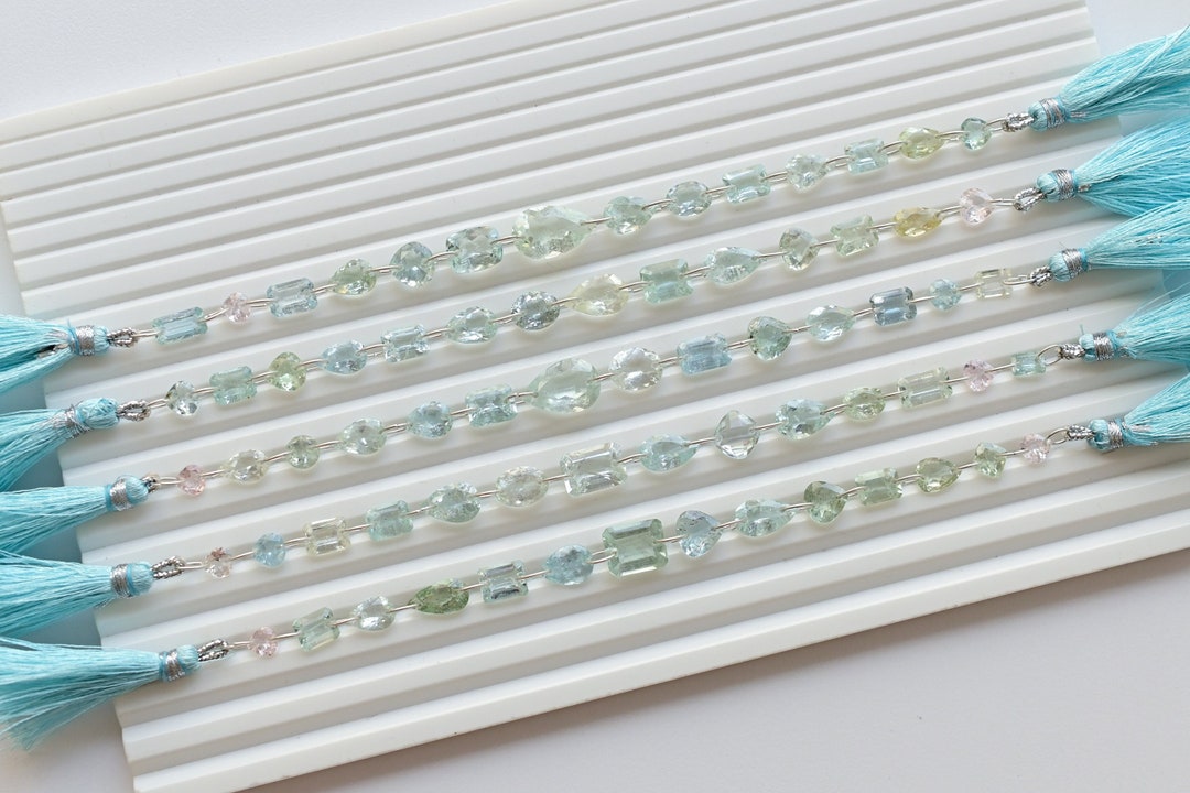 14 Pieces Mix Beryl Mix Cut Stone Faceted Beads Natural Gemstone | Mix ...