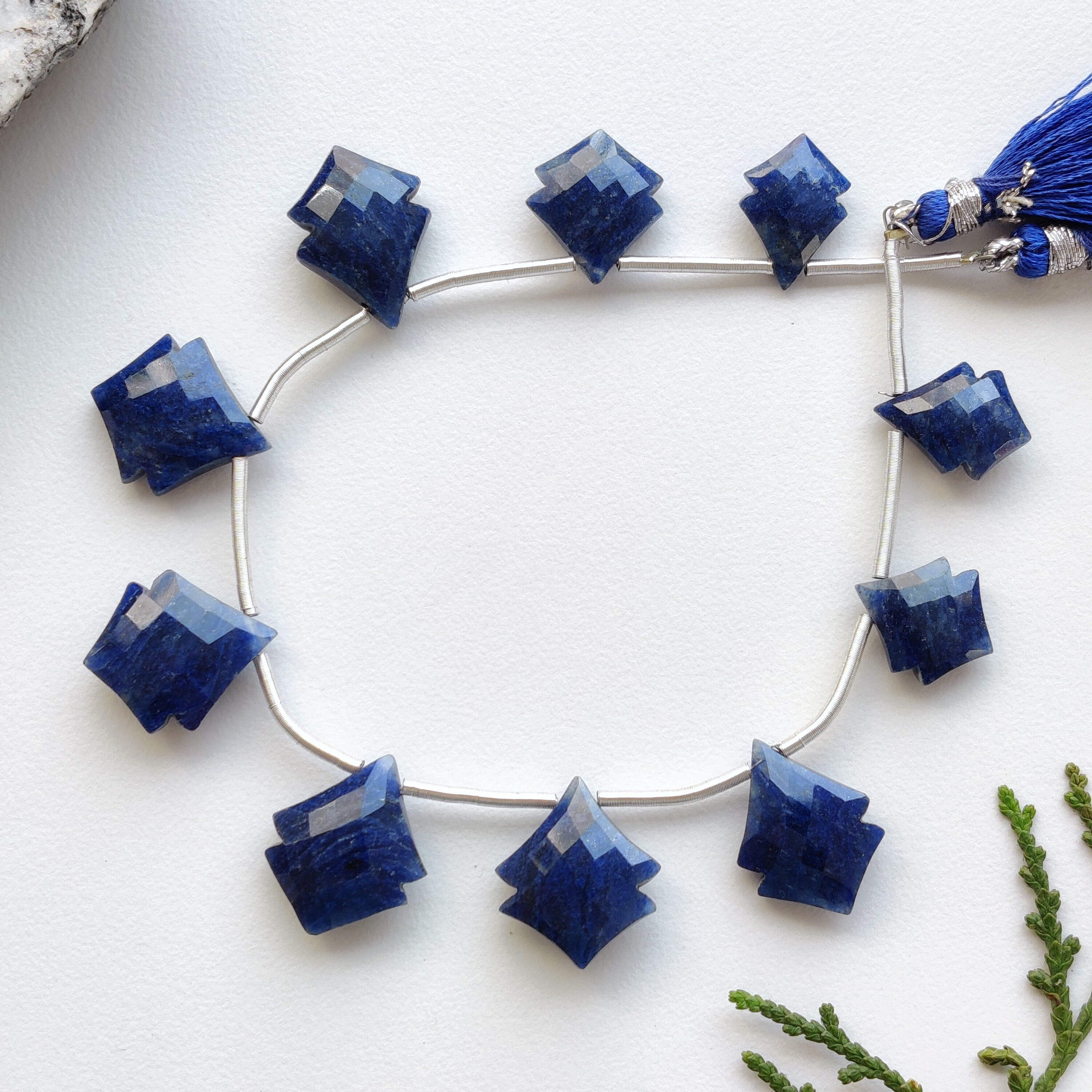 10pc NATURAL BLUE QUARTZ Carved Fancy Shape Natural Gemstone Briolette ...