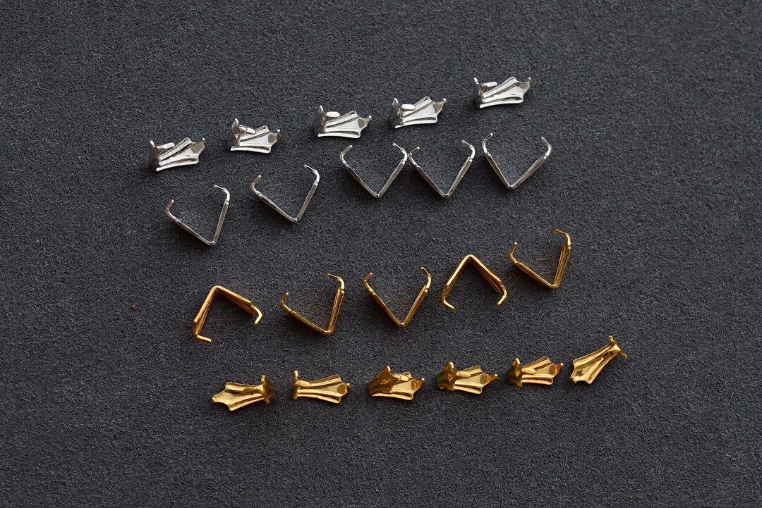 Fleur De Lis Crimp Bail SPAT | 18k Gold Vermeil & 925 Silver Supplies ...