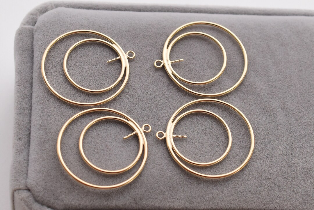 14k Gold Filled Round Drop With Peg Bail 14kgf Circular Drop - Etsy