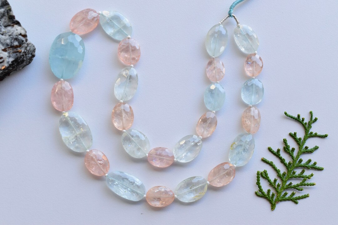 16 Inches Mix Beryl Faceted Uneven Beads Natural Gemstone Briolette ...