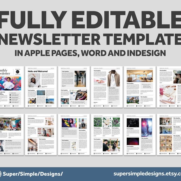 Newsletter Template - Etsy